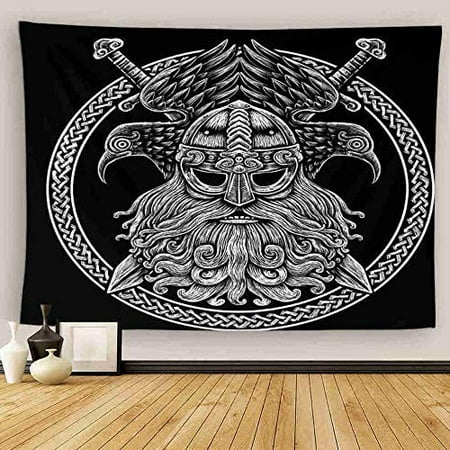 Tapestry Wall H Norse God Odin Crows And Swords Graphic In The Ring ...