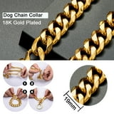 Gold Chain Dog Collar Pet Slip for American Pitbull French Bulldog ...