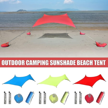 Beach Tent Beach Sunshade Lightweight Sun Shade Tent With Sandbag ...