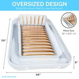 Swimline Luxe Edition Inflatable Suntan Tub Pool Lounger, White & Gold ...