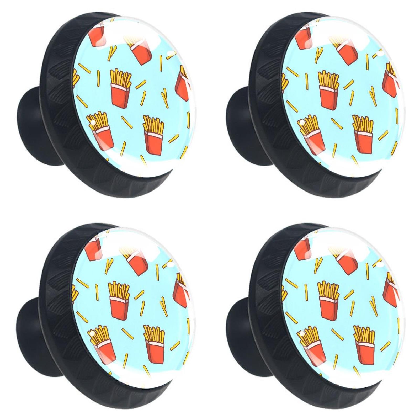 4 Pcs Fast Food French Fries Knobs for Kitchen Cabinet Cupboard Dresser ...