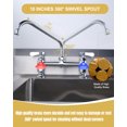 WOWOW Commercial Sink Faucet with 10” Swivel Spout & Supply Lines ...