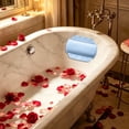 Bath Pillow for Tub Suction Cups PVC Foam Head Neck Support Cushion ...