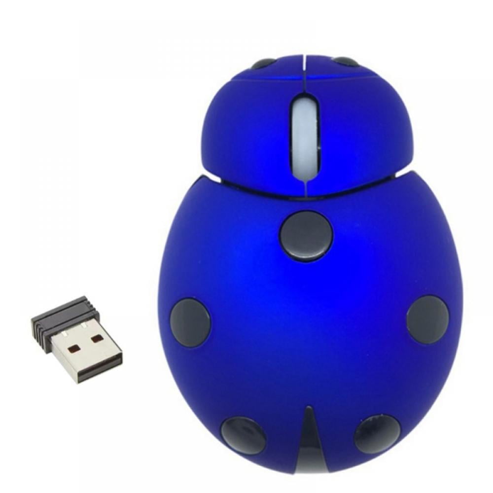 2.4G Mini Wireless Mouse, Cute Cartoon Animal Ladybug Shape 3000DPI ...
