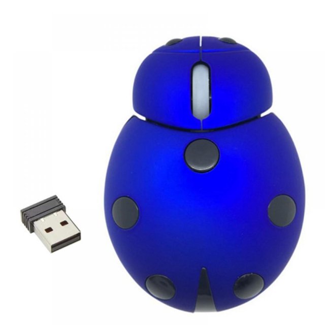 2.4G Mini Wireless Mouse, Cute Cartoon Animal Ladybug Shape 3000DPI ...