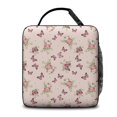 Butterfly and Rose Pink Pattern Insulated Lunch Bag Teens,Lunch Box for ...