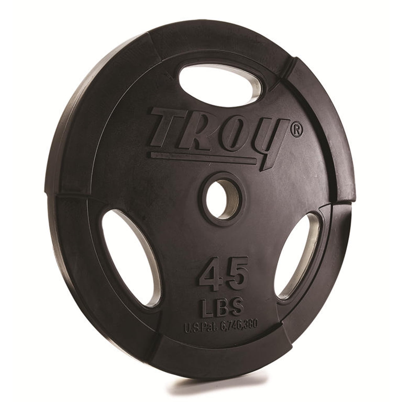 45 lb. (10 Pack) Olympic Weight Plates, Black Urethane Grip (Commercial ...