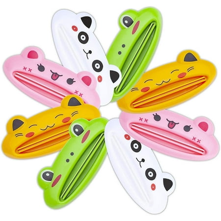 Toothpaste Tube Squeezer - 8 Pack Colors Animal Toothpaste Clip ...