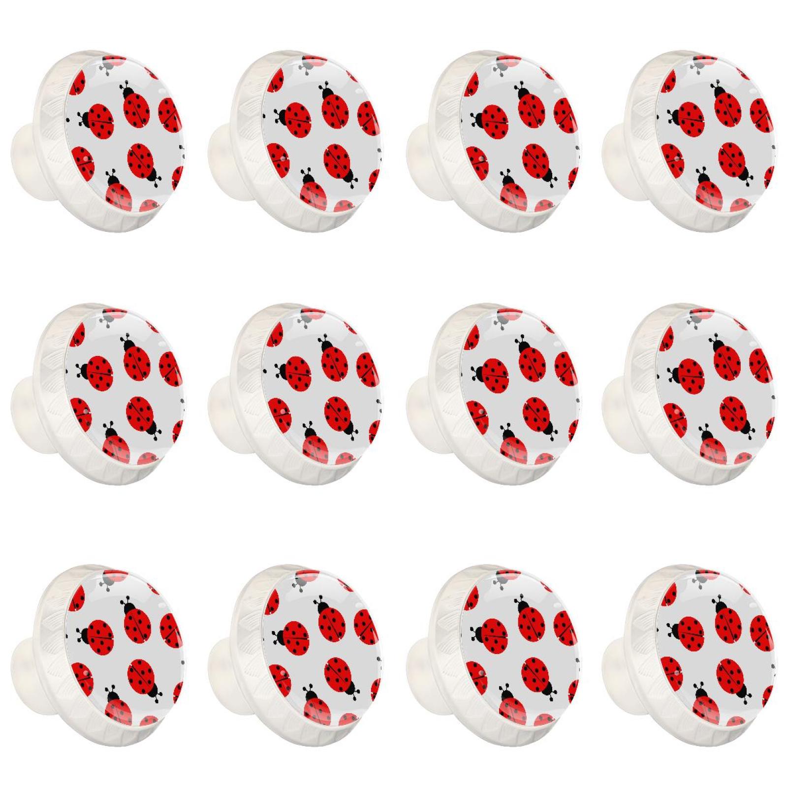 12 Pcs Ladybug Knobs for Kitchen Cabinet Cupboard Dresser Bookcase ...
