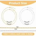 12Pcs 316L Surgical Stainless Steel Paperclip Chain Necklaces Golden ...