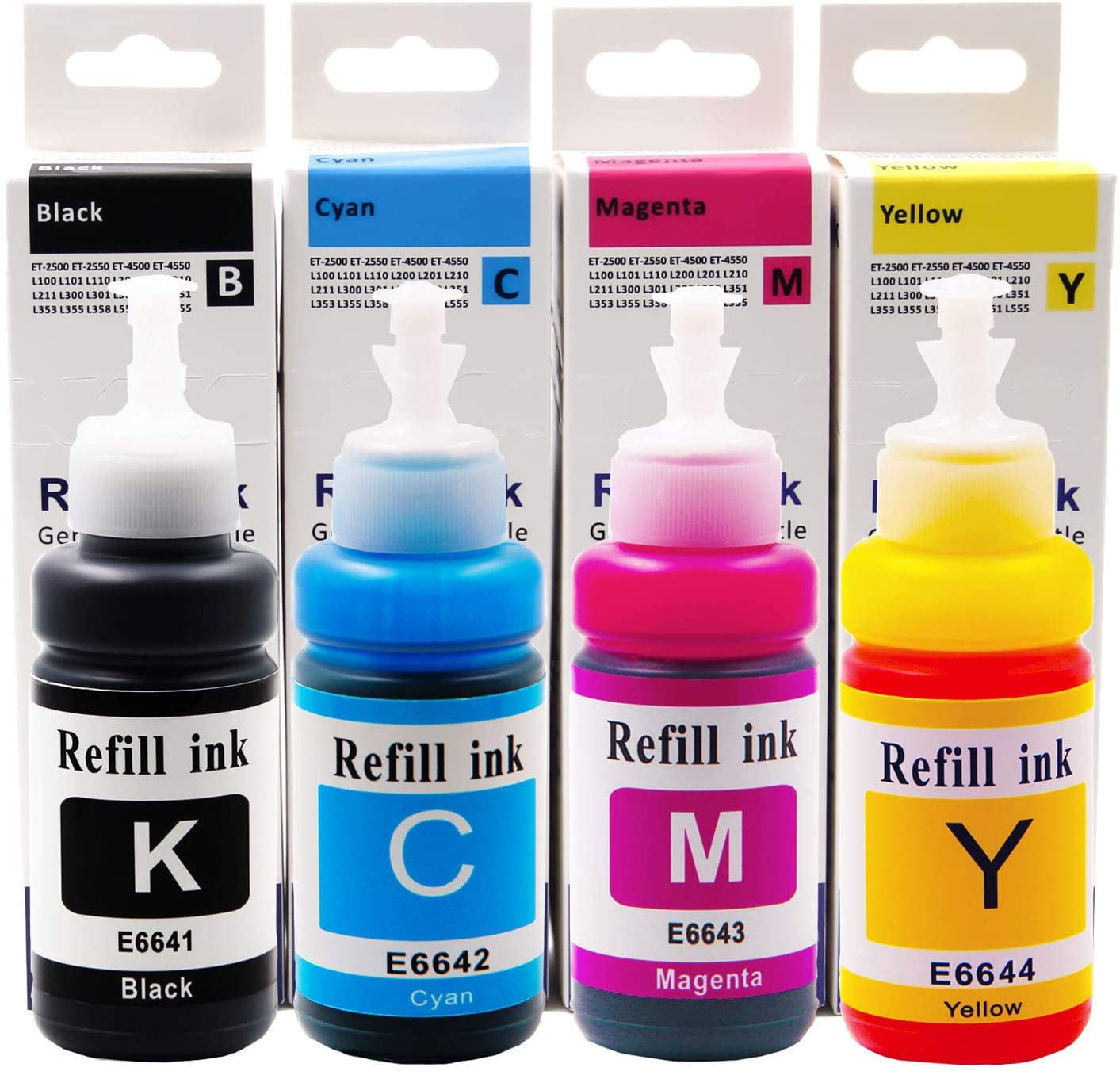 Topcolor 4X 70ml Color Compatible Refill Bottle Ink Replacement for 664 ...