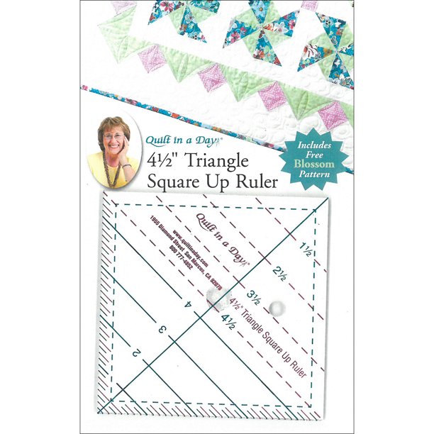 Quilt In A Day Triangle Square Up Ruler-4-1/2"X4-1/2" - Walmart.com