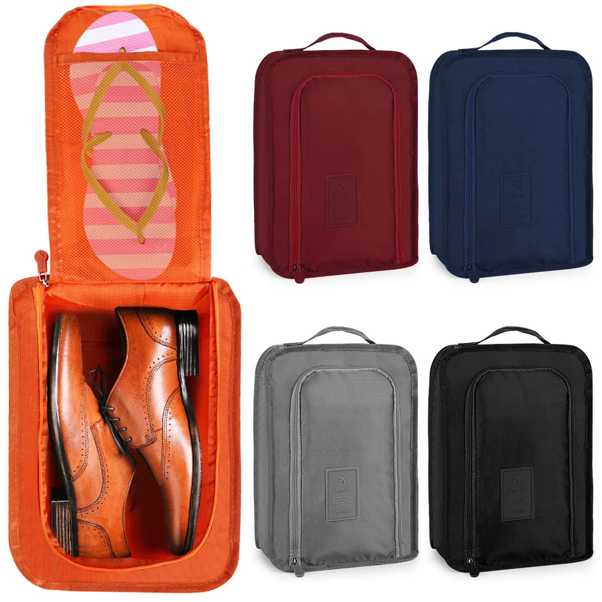 Luxtrada Travel Storage Shoe Bag with Handle Shoe Storage Holds for ...