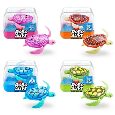 Robo Alive Robo Fish Robotic Swimming Turtle (Orange + Blue) by ZURU ...