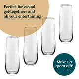 Libbey 12 Pack Stemless Wine Champagne Flutes, 8.5 Ounce, Lead-Free ...