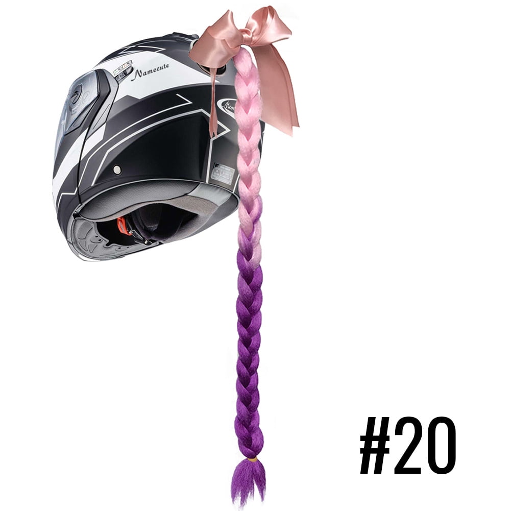 Motorcycle Helmet hair ponytail Braids For Motorbike Helmets Twist Dual ...
