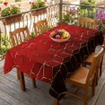 Abstract Red Gradient Geometric Table Cloth 60x84in, Waterproof ...