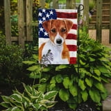 Carolines Treasures BB9689GF Jack Russell Terrier Patriotic Flag Garden ...