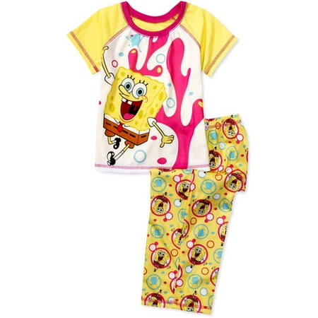 Nickelodeon - Girls' SpongeBob SquarePants 2-Piece Pajamas - Walmart.com