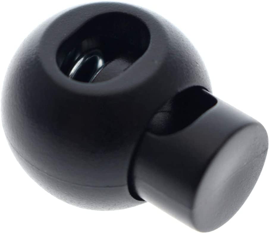 10 Pack - Premium Single Hole Cord Locks - Small Round Plastic Pop ...