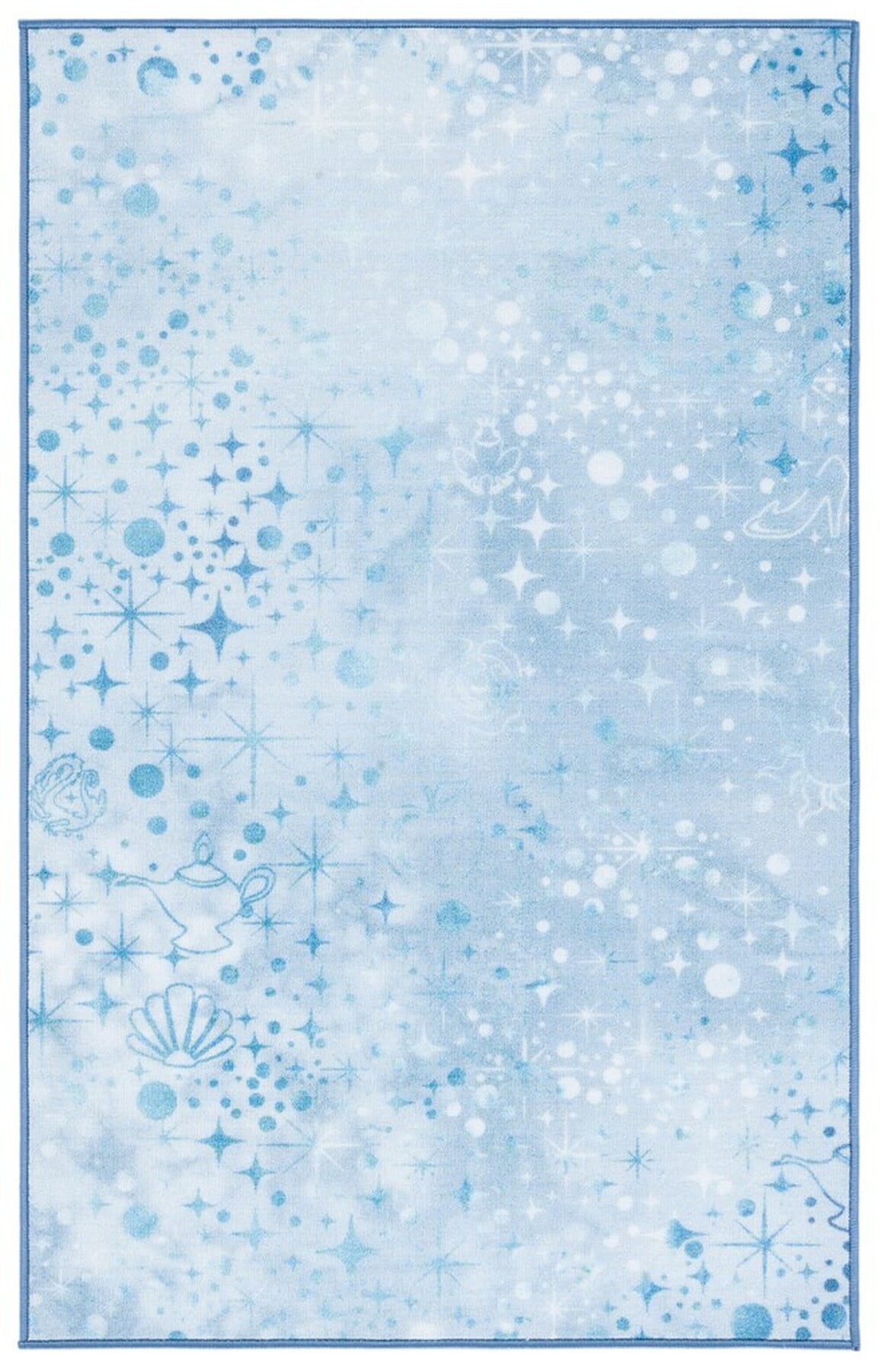 Disney Princess Collection - Iconic Area Rug, 3'3" x 5'3", Light Blue ...
