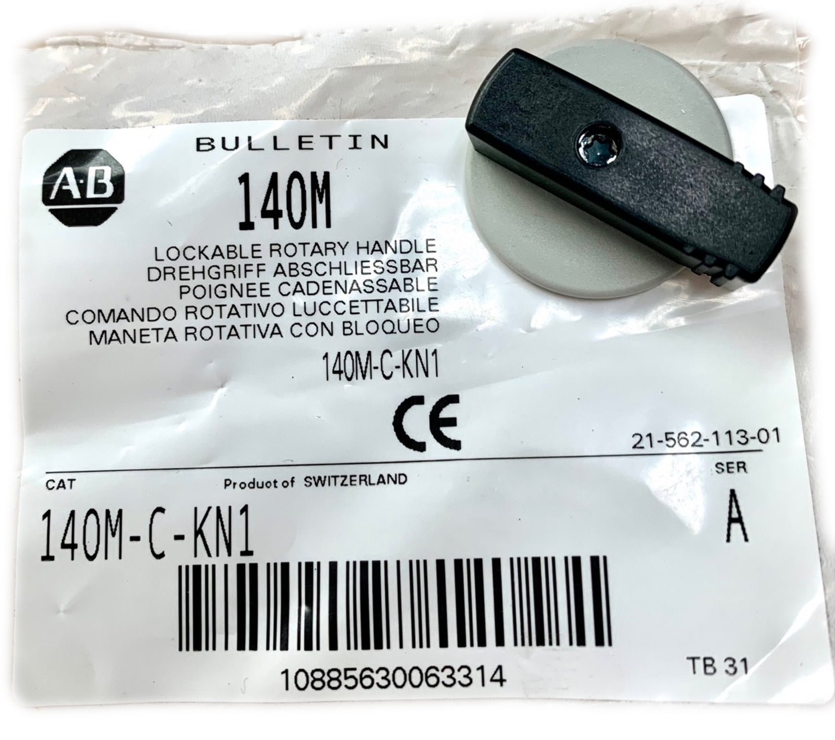 140M-C-KN1 Twist Knob, Lockable Rotary Handel, Black, for 1 Padlock ...