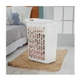 Mainstays Rectangular Open Laundry Hamper, Plastic, for Narrow Spaces ...