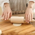 17 Inch Wooden Rolling Pin with Rotating Ergonomic Handle | Dough ...