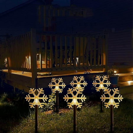 Led Solar Christmas Stake Light, Snowflake/star/christmas Tree Solar ...
