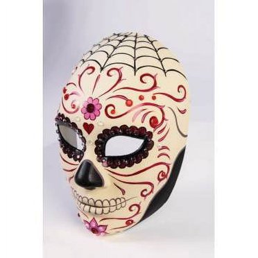 Day Of The Dead 1/2 Skull Mask Halloween Costume Accessory - Walmart.com
