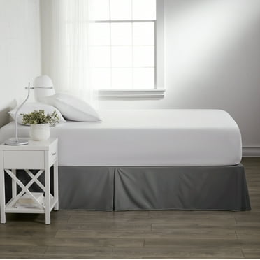Wrinkle & Fade Resistant Bed Skirt Dust Ruffle King Aqua - Walmart.com