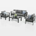 UDPATIO Premium Aluminum Outdoor Furniture Set, Weatherproof Patio ...