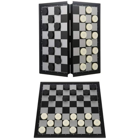 HTCM 1 Set Backgammon Chess Set Portable Magnetic 64 Lattice Chess ...