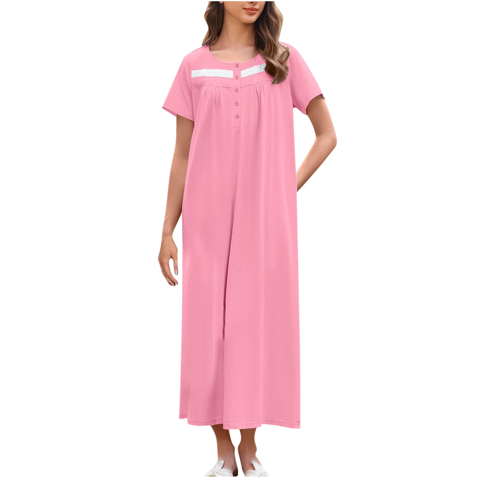 Click here for Mgmyaa Womens Plus Size Nightgowns Crew Neck Home... prices