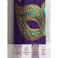 Carnival Sheer Curtains for Living Room Bedroom Modern Chic Mask Flower ...