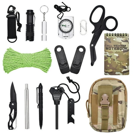 Outdoor Survival Kit Camping Trekking Backpacking Travel Aid Survival ...