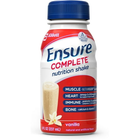 Ensure Complete Nutrition Shake, Vanilla, 8 fl oz (Pack of 4) - Walmart.com