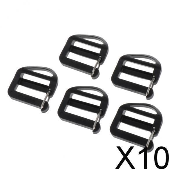 Colaxi 10X 5Pcs Adjustable Ladder Lock Slider Backpack Straps Fastener ...