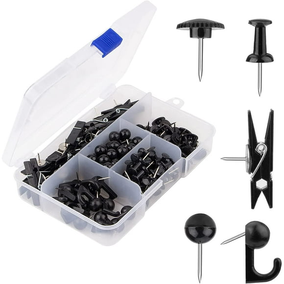 Black Push Pins