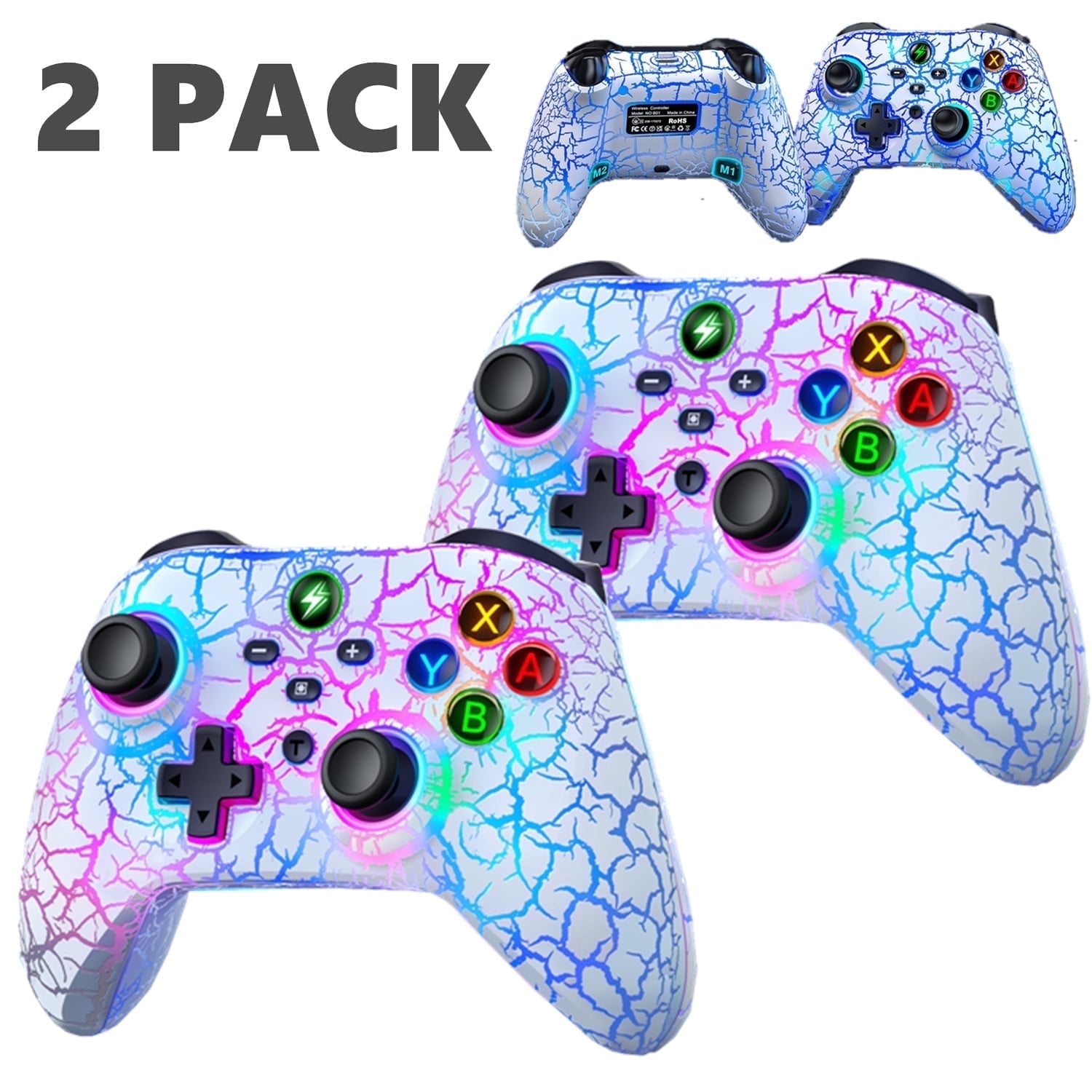 Click here for Grm 2 Pack Wireless Switch Pro Controller For Nint... prices