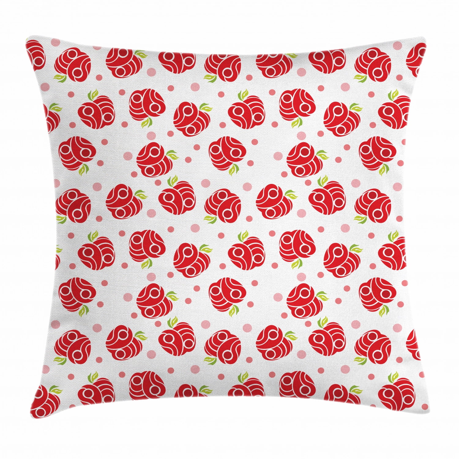 Apple Throw Pillow Cushion Cover, Geometric Shapes Patterned Apples ...