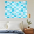 Chilfamy Blue Pool Tile Water Polyester Wall Tapestry Anti Wrinkle Art ...