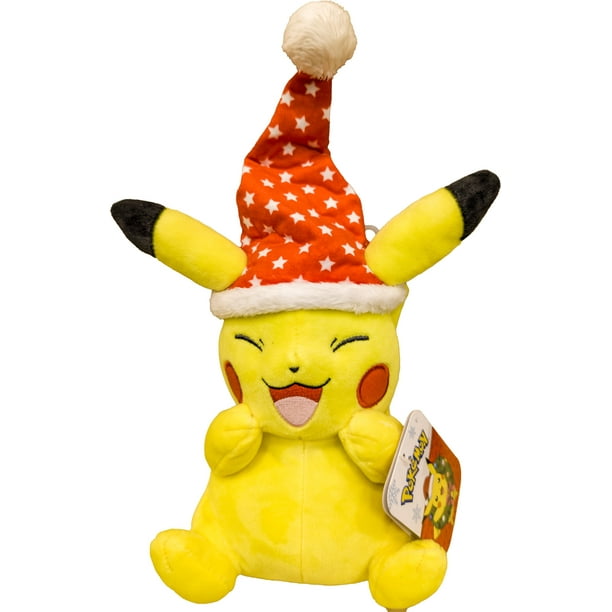 Pokemon Plush Seasonal Christmas 8" Assortment - Pikachu With Red ...