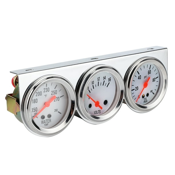 Water Temp Meter,Universal 3 in 1 Oil Press Meter Car Volt Meter Finest ...