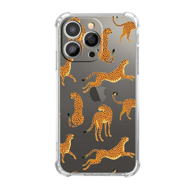 Cheetah Leopard Clear Case for iPhone 13 Pro,Transparent Soft TPU ...