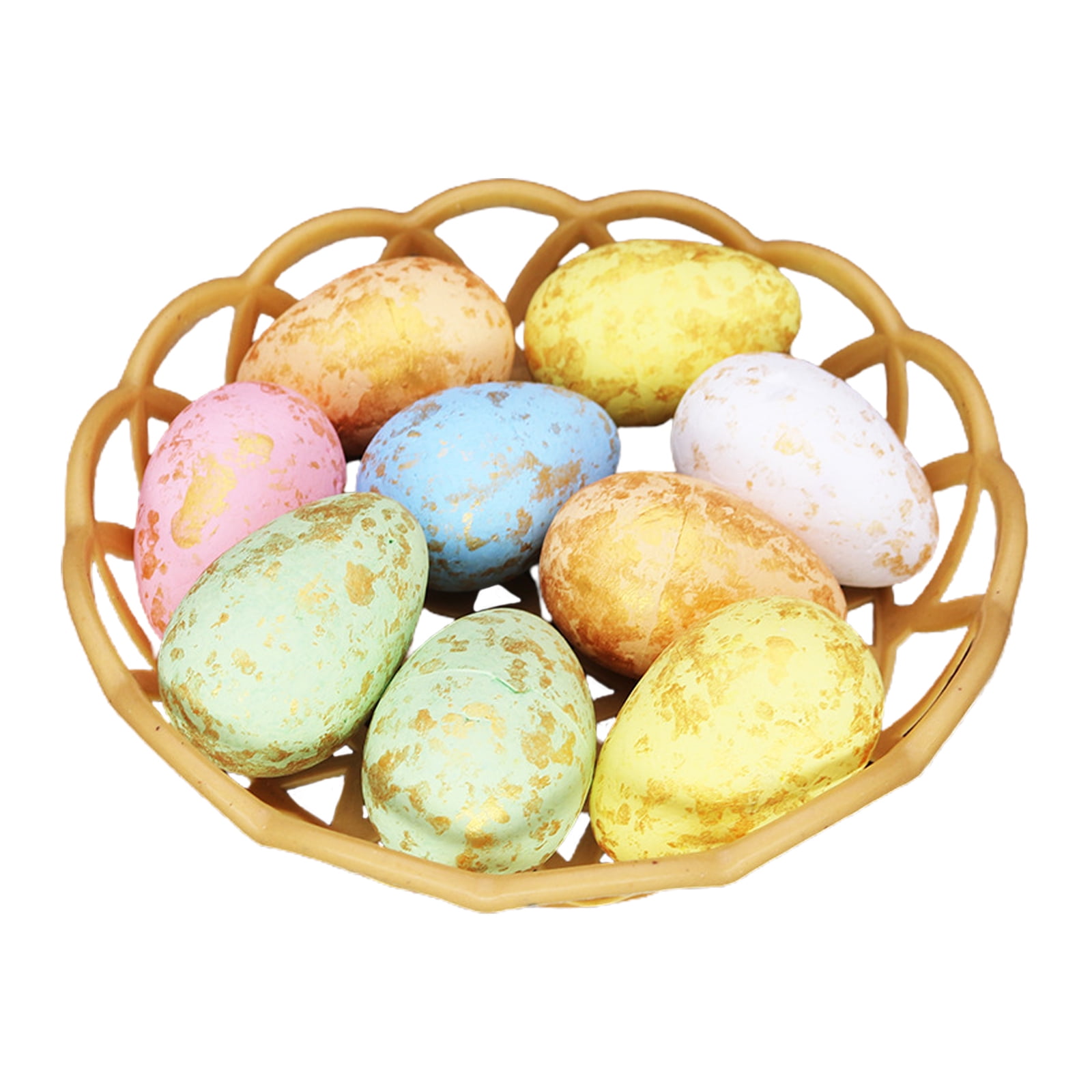 GadgetVLot Easter Foam Egg Mesh Basket Colorful Mini Easter Egg Cartoon ...