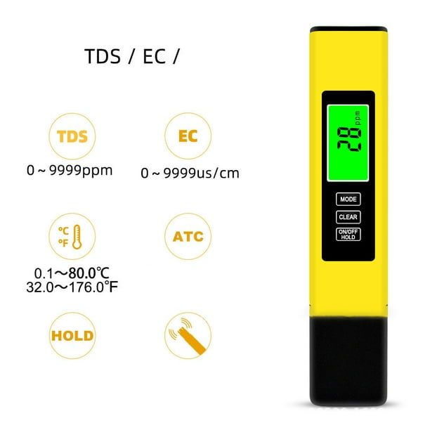 4in1 PPM Meter Digital Tester Home Drinking Water Quality Purity Test ...