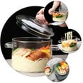 NUOLUX Clear Glass Noodles Bowl with Lid High Temperature Glass ...
