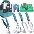BUDAO00 Garden Tool Set with Organizer Bag,Stainless Steel Gardening ...