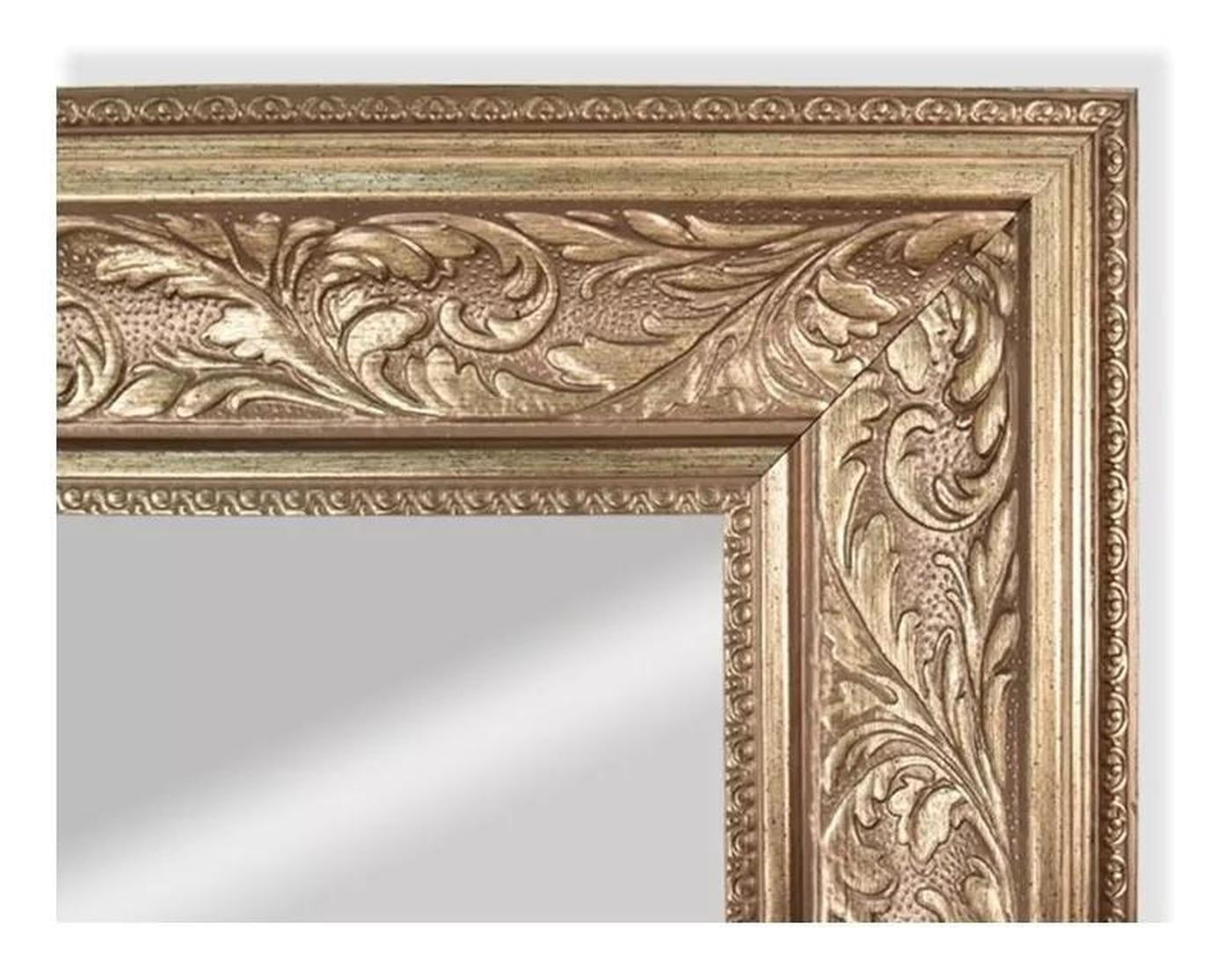 Espejo Cuerpo Completo Dorado Detalles En Relieve Elegante Paspartu ...